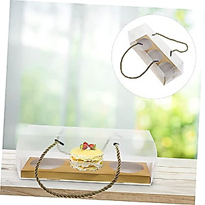 ULTECHNOVO 10pcs Boxes Packing Box Plastic Food Containers Mini Hinges Mini Cookies Paper Cupcake Holder Container Ritz Crackers with Cheese Macarons Cookies Nylon Golden Takeaway Boxes Candy