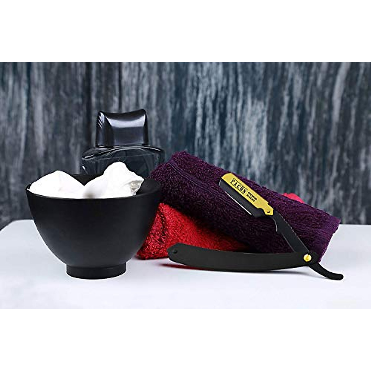 100 BLADES + Facón Professional Premium Straight Edge Barber Razor - Salon Quality Cut Throat Shavette