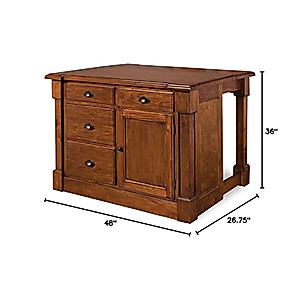 Aspen Rustic Cherry Kitchen Island by Home Styles