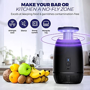 TRAPPED Elite Insect Trap, Zapper Fly Traps Catcher for Mosquito, Fruit Flies, Gnat, Moth Flying Insect, Bugs Trap with UV Light. Electric Bug Zapper, Killer Indoor, Repellent