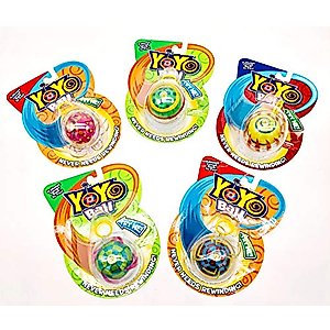 YoYo Ball Party Pack of 5, As seen on TV, Assorted Colors and Patterns, Automatically Returns to You - Never Needs rewinding, Instructions included - learn to create tricks