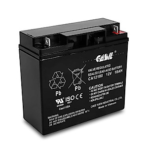 Casil 12v 18ah AGM Rechargeable Deep Cycle Replacement Battery for UB12180 CB19-12 FM12180 6fm18