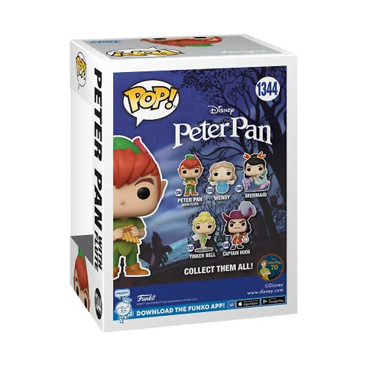 Funko POP! Disney: Peter Pan 70th - Peter Pan with Flute - Collectable Vinyl Figure - Gift Idea - Official Merchandise - for Kids & Adults - Movies Fans - Model Figure for Collectors and Display