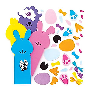 Baker Ross AT503 Easter Bookmark Kits - Pack of 8, Creative Easter Art and Craft Supplies for Kids to Make and Decorate