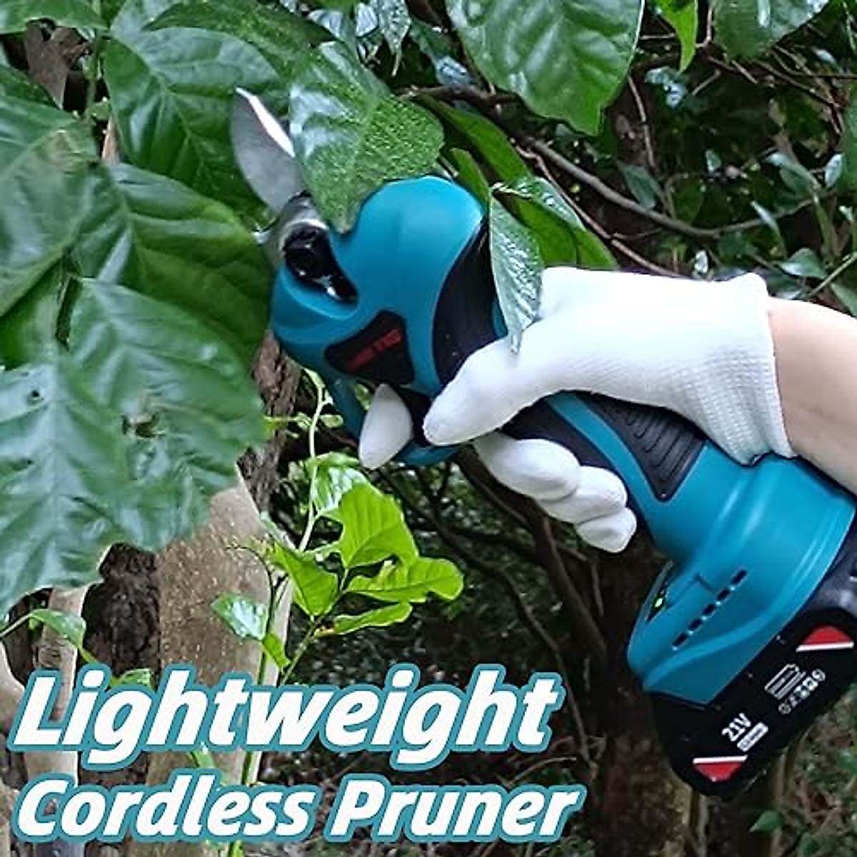 LHRETXQ Electric Pruning Shears Cordless- Cordless Pruner 40mm (1.6inch) Cutting Diameter Clipper - Power Tree Branch Pruner with 21V 2000 mAh Lithium Battery & Replacement Blade Set Garden Tool