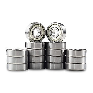 Bont Skates - Precision Skate Bearings ABEC 7 - Pre Lubricated Inline Speed Roller Skate Derby Skateboard Scooter - Pack of 16