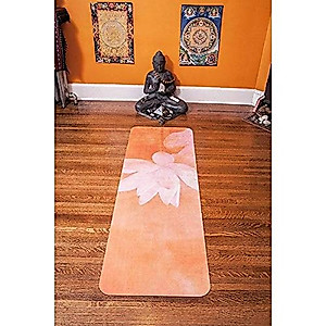 Hot bikram yoga mat for hot yoga - yoga mats with beautiful designs - eco rubber yoga mat non slip, thin, eco-friendly and long hot yoga mat - perfect sweat proof yoga mat for professional yogis
