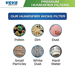 VEVA 6 Pack Premium Humidifier Filters Replacement for Honeywell Filter A, HAC-504, HAC-504AW, HCM 350 and Other Cool Mist Models