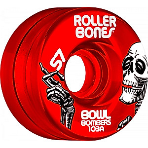 RollerBones Bowl Bombers 57mm 103A Red Quad Wheels 8 pk