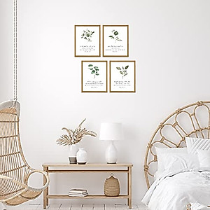 Psalms Scripture Wall Art Christian Posters, Christian wall art - Set of 4 (8x10") Bible Verses Wall Decor Bible Verse Wall Art Christian Wall Decor Christian Art Bible Scripture Wall Decor - Unframed