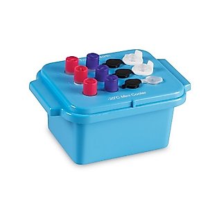 Heathrow Scientific True North HEA120073 Polycarbonate Mini Cooler with Clear Lid, Holds 0.5-2 mL x 12 Tubes, -20°C Maximum Temperature, Blue