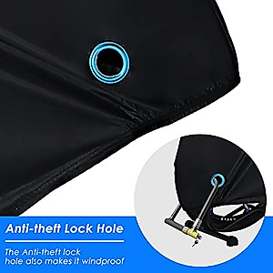 Asika Bike Cover, Outdoor Waterproof Bicycle Cover with Lock Hole, Rain Sun UV Dust Wind Snow Proof Bike Storage for Mountain Bike