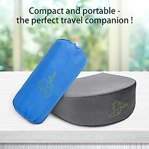 HUWLUIWA Pregnancy Wedge Pillow for Sleeping, Maternity Wedge Pillow for Back Support, Memory Foam Wedge Pillow for Side Sleeping & Belly Support Grey