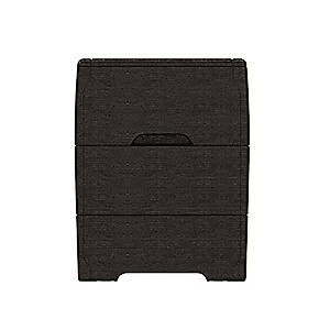 DuraMax 71 Gallon Outdoor Furniture Organizer Storage Box Bench with Wheels and Side Handling Grip for Patio, Deck, and Garden, Brown