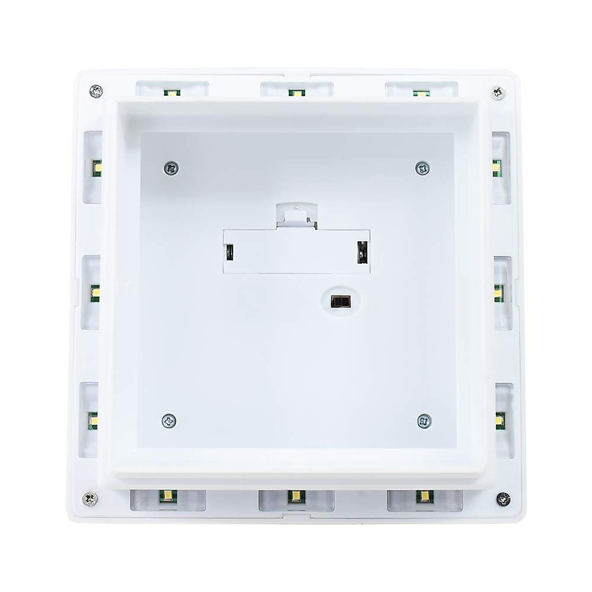 8 Pack White Outdoor Garden 5 x 5 Solar 12 SMD LED Post Deck Cap Square Fence Light Landscape Lamp Lawn PVC Vinyl