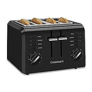 Cuisinart CPT-142BK 4-Slice Compact Plastic Toaster, Black