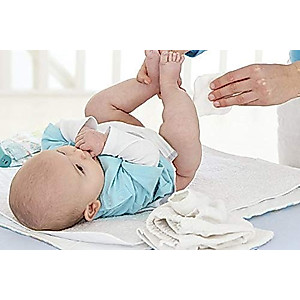 Baby Organic Large Dry Pads 100% Cotton Squares for Baby Care Diapering (60 count)