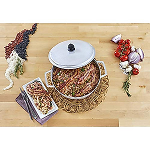 IMUSA USA Traditional Oversided Colombian Caldero 26.8-Quart/50cm, Silver