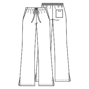 Cherokee Women's Flare Leg Drawstring Scrub Pant, Black, Medium