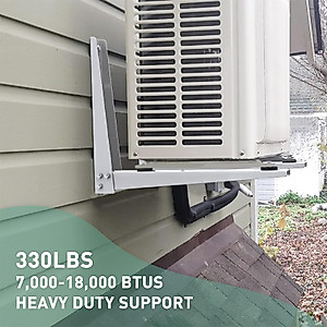 Mini Split Wall Mounting Bracket, Heavy-Duty Outdoor Wall Bracket for 7000-24000 BTU Ductless Air Conditioner Universal Heat Pump System Support up to 330 lbs