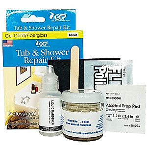 Gelcoat Products 58-204 Tub and Shower Repair Kit-Biscuit