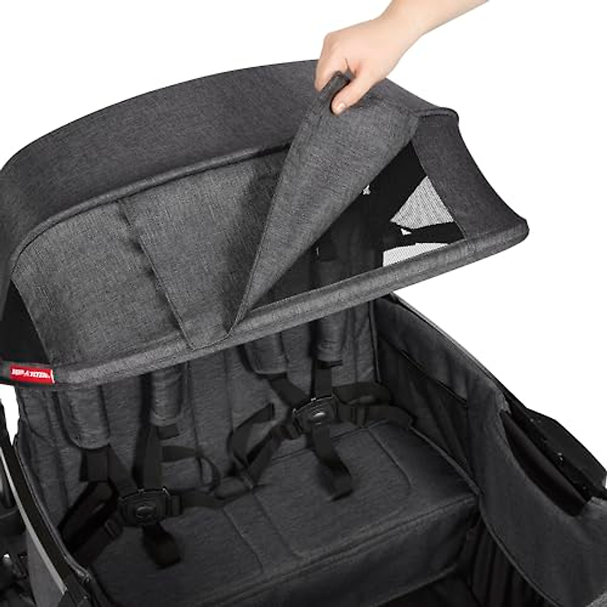 Radio Flyer Voya Stroller Wagon, 4 Seater Wagon Stroller for Kids with Low Sides, Baby Stroller Wagon, Quad Stroller