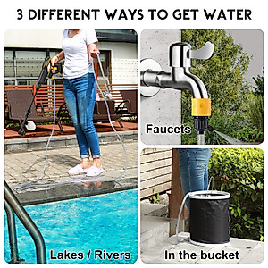 BERGWERK Cordless Power Cleaner 40V Portable Power Washer with 2pcs Batteries Power Cleaner, Working Pressure 520PSI for RVs Boats or Home Projects, with Accessories Kit and a Charger Included