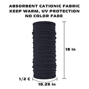 UHEREBUY Winter Thermal Neck Warmer/Neck Gaiter Face Scarf/Face Cover Winter Ski Mask - Cold Weather Balaclava (Grey+Dark Blue)