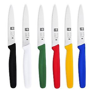 Paring Knives Set – Straight Paring Knife Set of 6 – Stainless Steel Kitchen Paring Knives – Small Kitchen Knives for Slicing, Dicing, Chopping, Meal Prep – 4-inch Blade Sharp Paring Knives