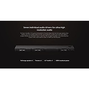 Xiaomi Soundbar 3.1ch, 430W Max Power, 3.1ch DTS® Virtual X Sound, One-tap to Play Audio with NFC, Wireless and immersive subwoofer Experience