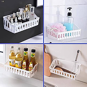 YeeBeny Shower Caddy Suction Cup Set Shower Shelf Shower Basket, rv shower caddy Powerful Heavy Duty Hold up to 22lbs, for Shampoo & Toiletries, Kitchen Bathroom Bedroom Organizer, 3-Pack