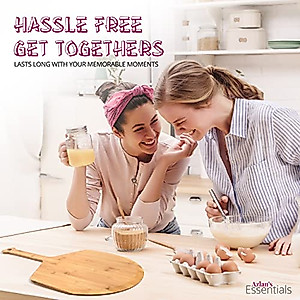 Azlan's Essentials Wood Pizza Peel 16 Inch - Sustainably Sourced Wooden Bamboo Pizza Paddle with Ergonomic Handle For Baking Homemade Pizza and Bread, No Split or Cracks, Extra Large.