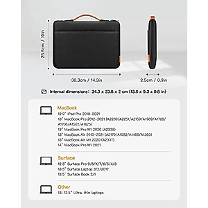 Inateck 13-13.3 Inch Sleeve Case Cover Protective Bag Ultrabook Netbook Carrying Handbag Compatible with 13 Inch MacBook Air/MacBook Pro(Retina) 2012-2015, 2016-2020, MacBook Pro 14 M1 2021 M2 2023