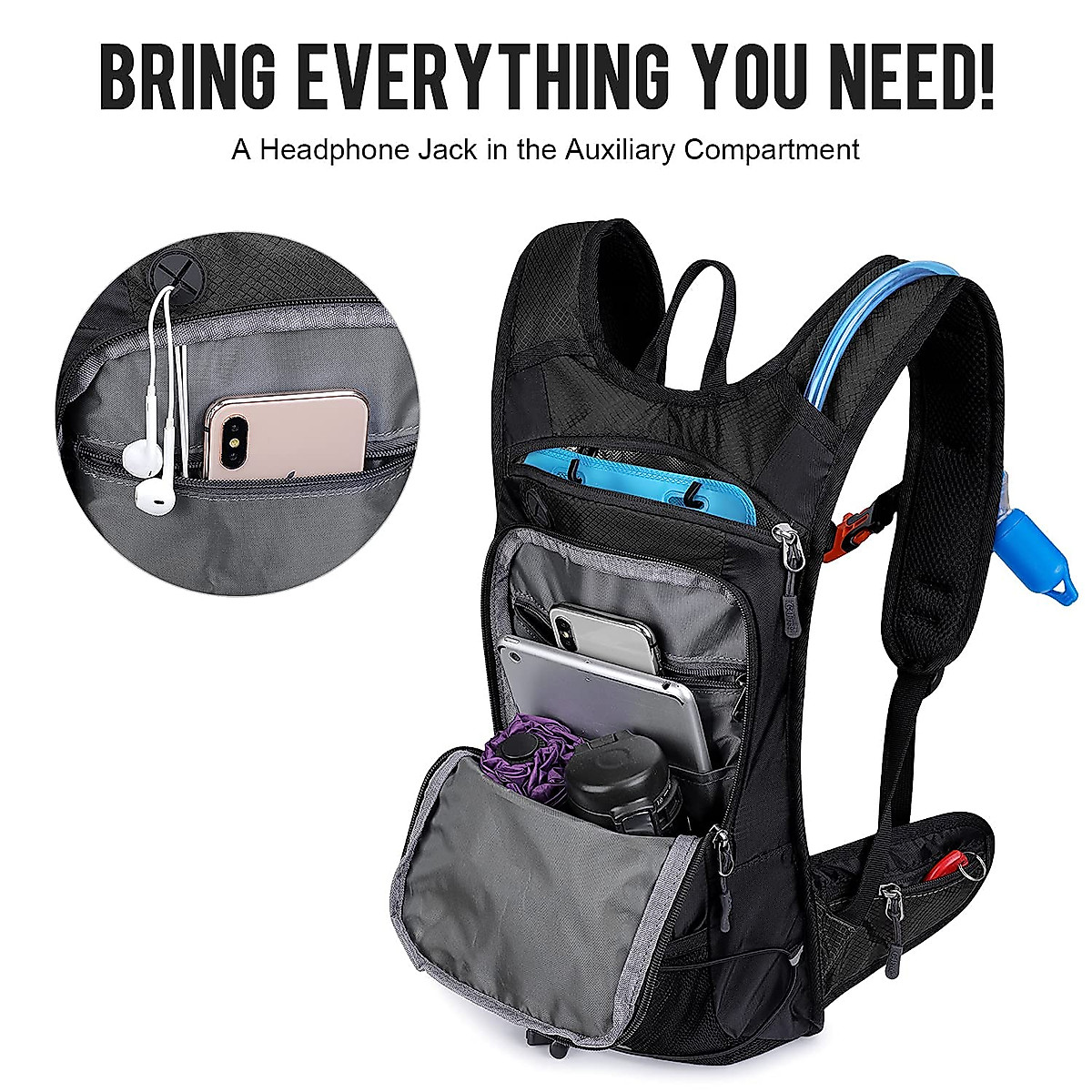 G4Free Sling Bags Men Shoulder Backpack 2L Insulated Hydration Backpack