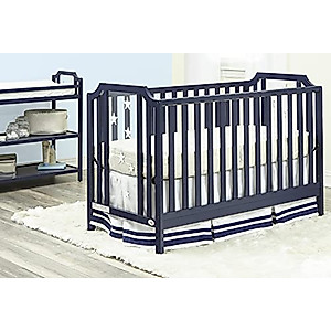 Suite Bebe Celeste 3 in 1 Convertible Island Crib Wood and Acrylic, Navy Blue