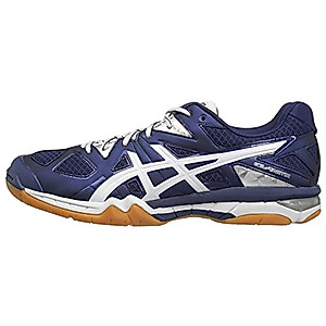 ASICS Women's Gel-Tactic Volleyball Shoe, Estate Blue/White/Silver, 8 M US
