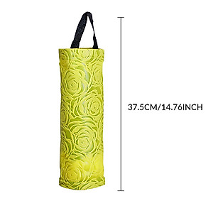 DCQRY 3Pack Plastic Bag Holder, Wall Mount Grocery Bag Holder with 10Hooks, Mesh Hanging Storage Organizer, Shopping Bag Storage Dispenser Trash Bag Holder for Home Kitchen