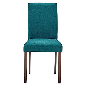 Modway Prosper Upholstered Fabric Dining Side Chair Set of 2, Teal