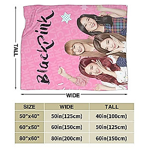3D Fleece Bed Blankets, Pink Band Groups Christmas Throw Blankets, Fall Super Soft Party Blanket fit Women Living Room Floor 50x40 Inch