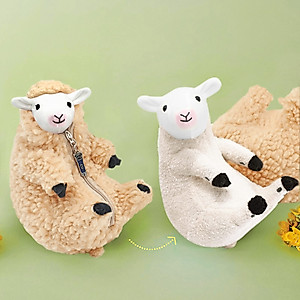 AGRIMONY Cute Shaved Sheep Stuffed Animals Kawaii Lamb Plush Toys Valentines Day Mothers Day Birthday Easter Funny Gifts for Kids Girls Boys Teens Women Small Plushies Sheep Decor