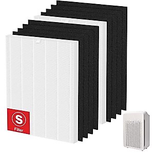 C545 True HEPA Replacement Filter S for Winix C545 Air Purifier,Includes 2 H13 HEPA Filters & 8 Activated Carbon Pre-Filters for Cleaner, Odor-Free Air,Compatible to Part 1712-0096-00 & 2522-0058-00
