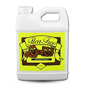 Flea Free Pure Organic Food Supplement - Anti-Flea Formula Dog Vitamins - Dog Vitamins and Supplements - Dog Multivitamin to Avoid Blood-Feeding Insects - Multivitamin for Dogs Chemical-Free (32 oz)