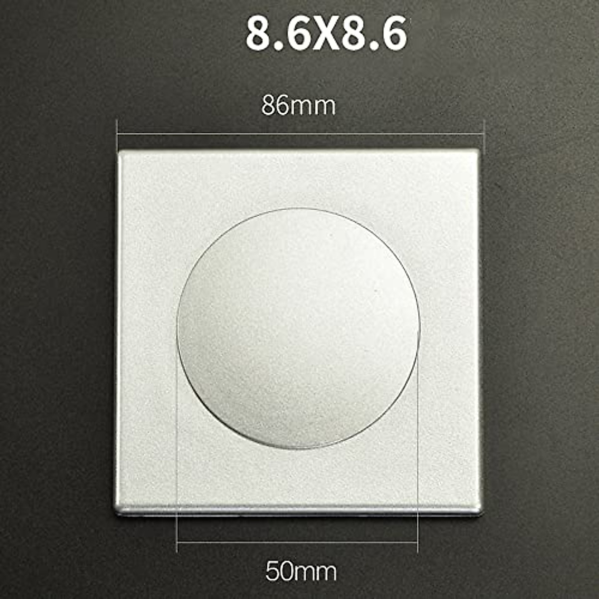 2 Pcs Pipe Wall Covers,Wall Split Flange,Wall ​Hole Decorative Cover,Wall Split Square Escutcheon Plate ABS Plastics Self-Adhesive Pipe Plate Covers,(50mm)
