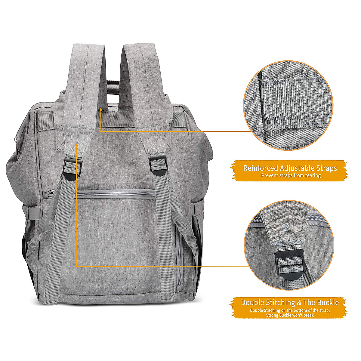 LoveLi-Bi Diaper Bag Backpack: Large Diaper Bags for Baby Girls Boys Toddler Twins Mom Dad with Changing Pad Mat Waterproof Mochilas Cosas Para Bebes