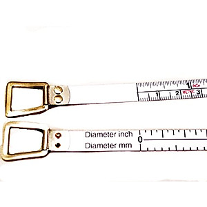 Meterex Diaflex Diameter Tape Measure with Flexible Steel Blade and Plastic Case, Dual Reading in CM and Inches with 2m Range and Blank Space Before Zero - Measure Diameter of Trees and Pipes