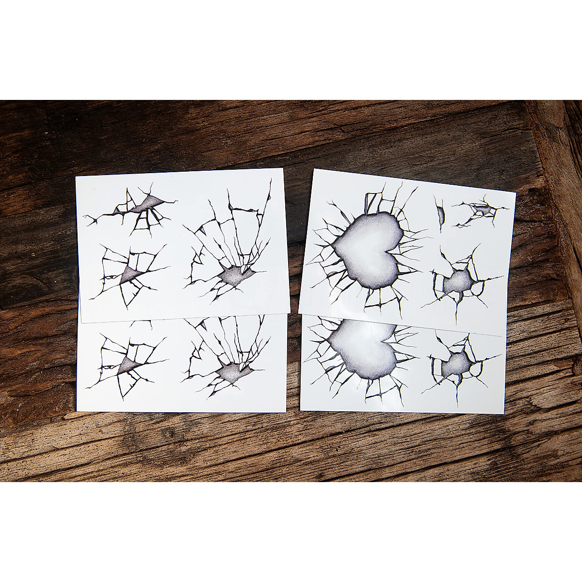 Tattoocrew 2 x Broken Doll Temporary Tattoo Halloween Costume for Men and Women, Adult, Face Sticker