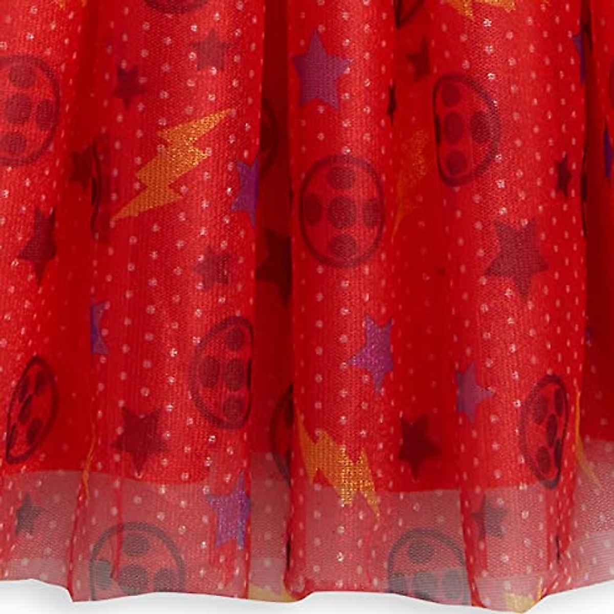 Miraculous Ladybug Big Girls Tulle Dress Red/Gray 10-12