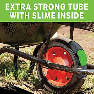 Slime 30012 Inner Tube for wheelbarrows, Lawn Mowers, Trailers, Tractors, Golf Carts, 4-Wheelers and More, Extra Strong, Includes Self-Sealing Sealant, Heavy Duty, Replacement, 4.80/4.0-8"