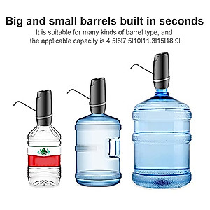 Water Bottle Pump,5 Gallon Water Dispenser,USB Charging Drinking Portable Electric Switch for Universal 3-5 Gallon Bottle for Outdoor Home Office