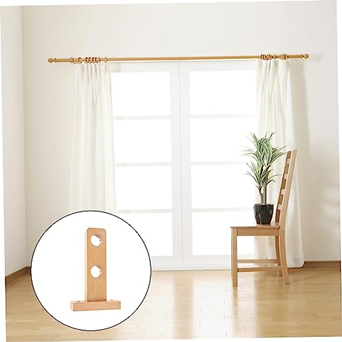 YARNOW Roman Pole Bracket Ceiling Curtain Rod Curtain Holder Ceiling Hooks Curtain Hardware Brackets Window Curtain Rod Shower Curtain Support Bracket Rod Bracket Shower Curtain Accessory